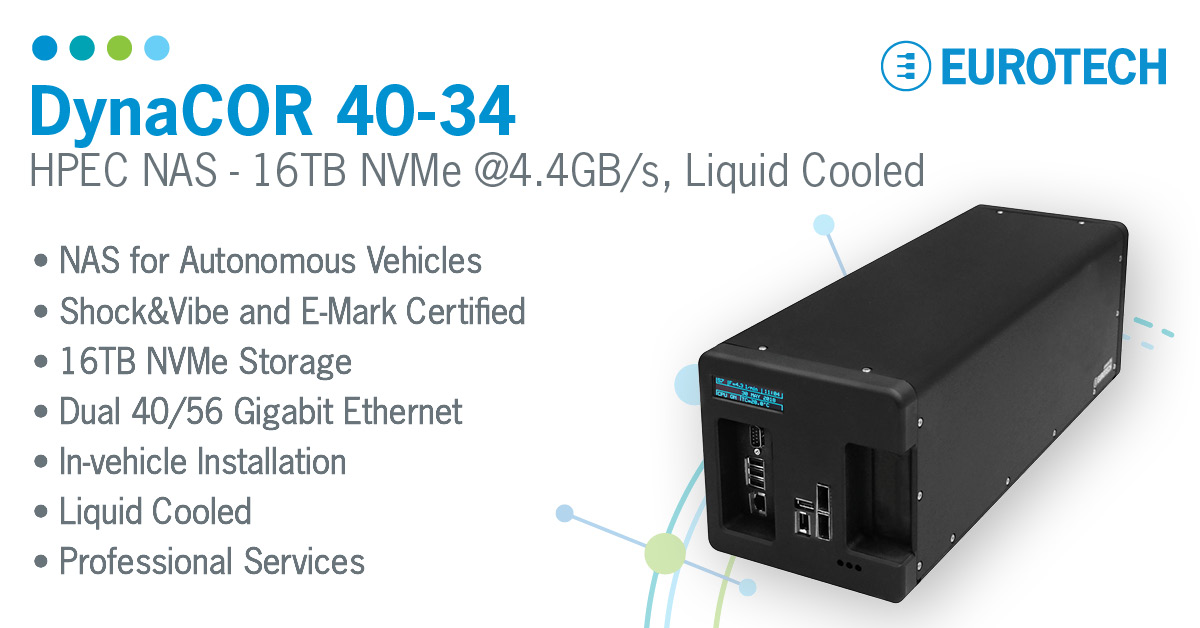 DynaCOR 40-34 - 16TB Rugged High-performance Data Logger for Edge AI